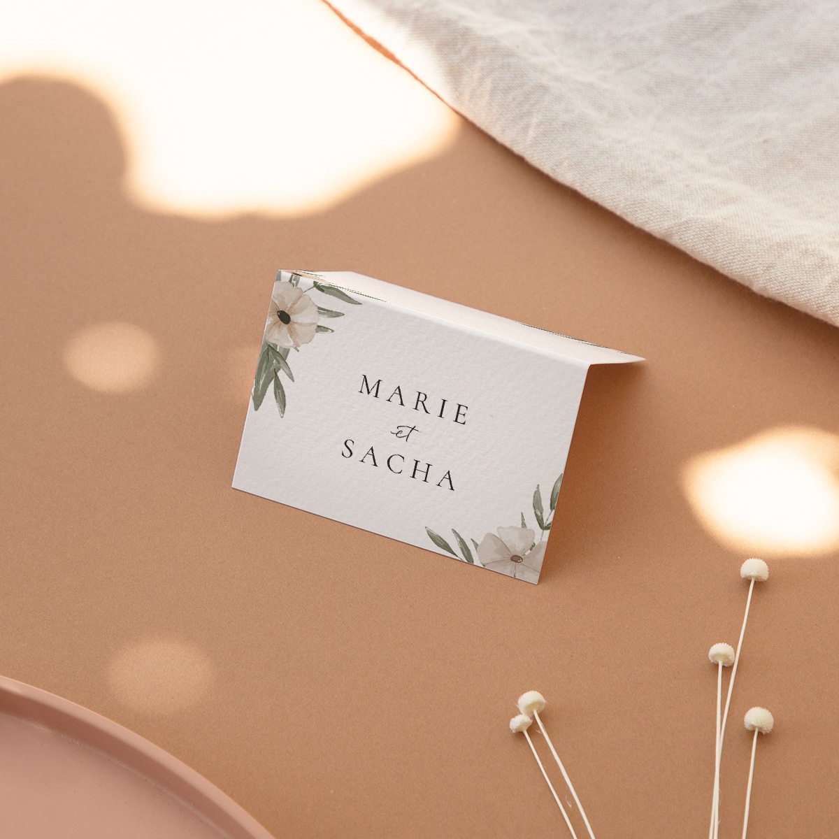 Marque-place mariage nature : 77 modèles personnalisables (satisfait ou ...