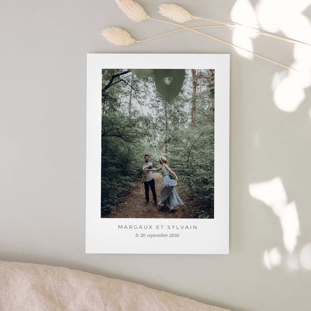 Faire-part de mariage Typographie, Rectangle Portrait | Echantillon offert