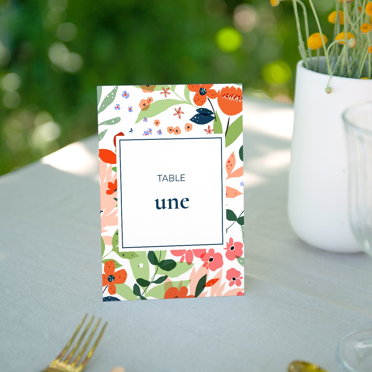 Marque table mariage Blooming Love, Lot de 3 | Satisfait ou Réimprimé