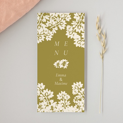 Menu mariage : 146 modèles personnalisables (échantillon offert)