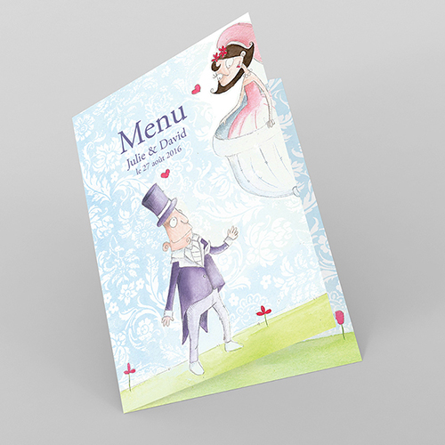 Menu mariage original : 192 modèles personnalisables (échantillon offert)