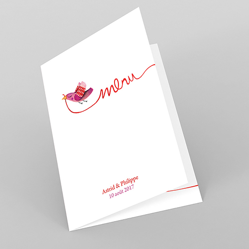 Menu mariage original : 192 modèles personnalisables (échantillon offert)