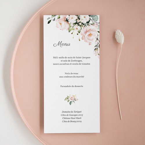 Menu mariage : 540 modèles personnalisables (échantillon offert)